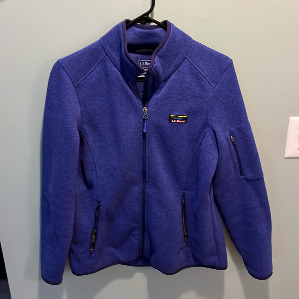Ll Bean Sweater Fleece Zip Up. Periwinkle. Mp - Gem